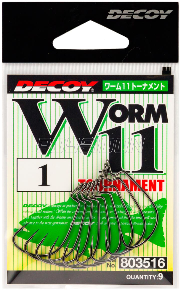 Decoy WORM 11 № 4 - 9 шт.уп - POSEIDON - FISHING